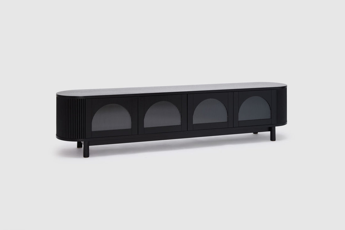 Gloria 4 Door Entertainment Unit - Black